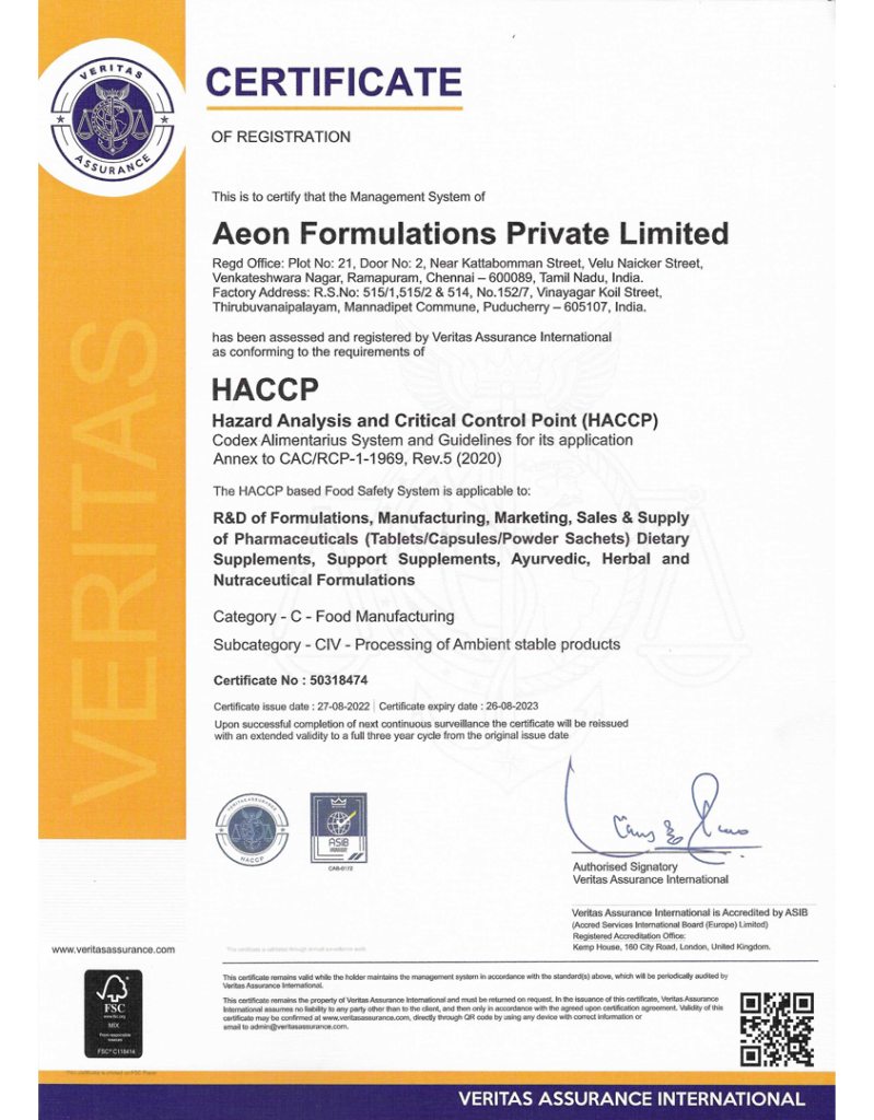 Aeon Formulations – Science to Wellness